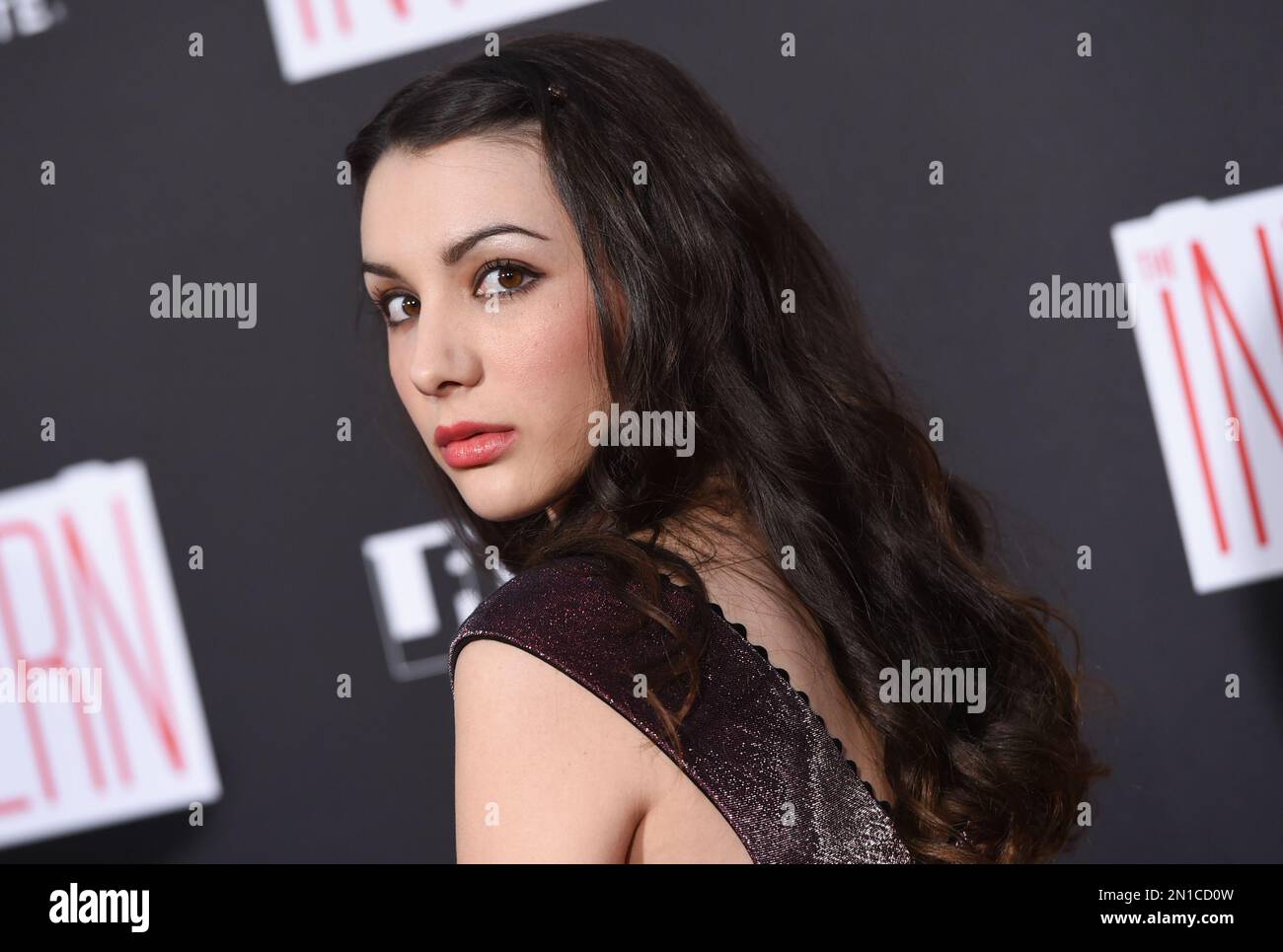 Actress Hannah Marks attends the premiere of "The Intern" at the ...
