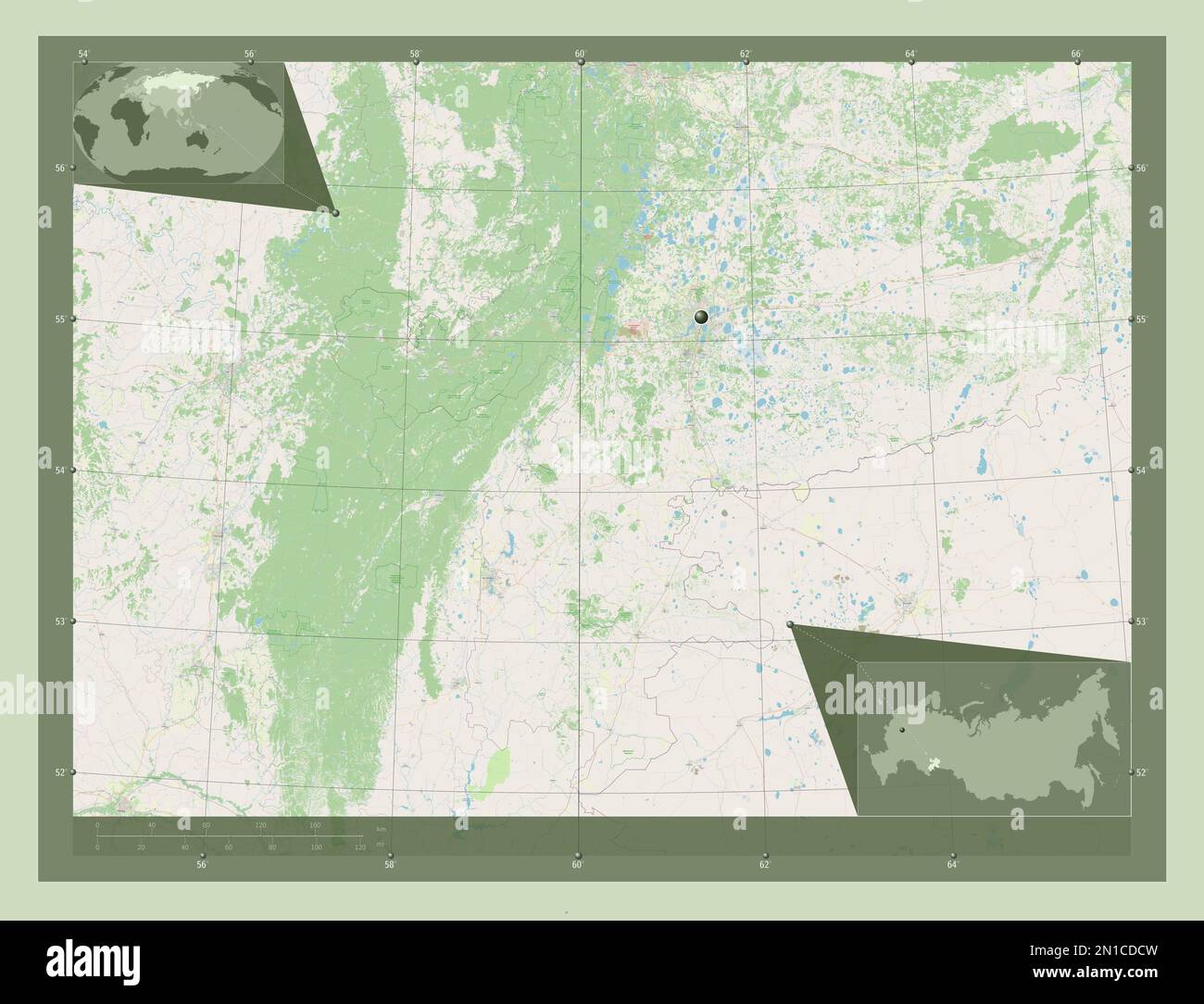 Outline map of chelyabinsk hi-res stock photography and images - Alamy