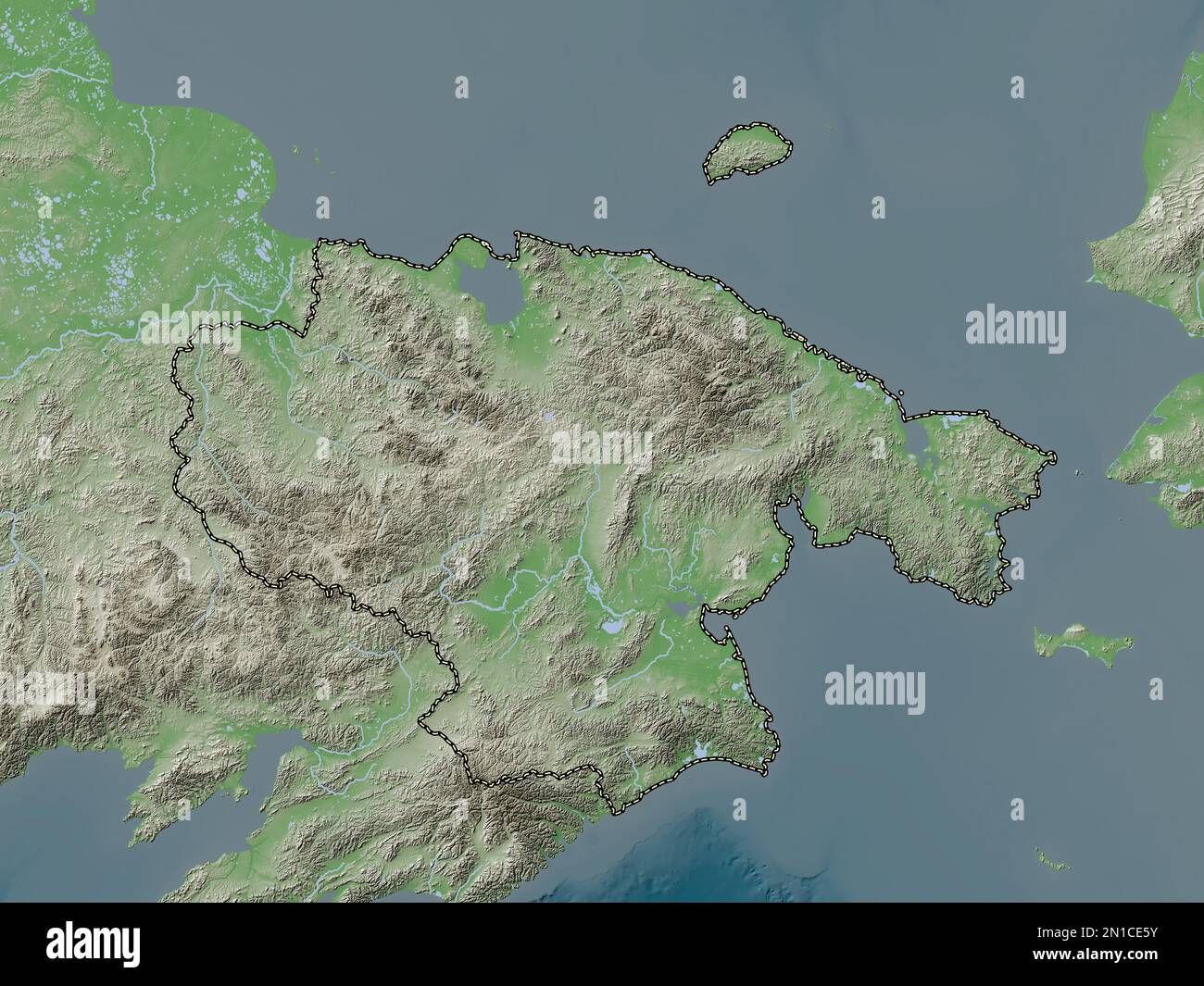 Chukot, autonomous province of Russia. Elevation map colored in wiki ...