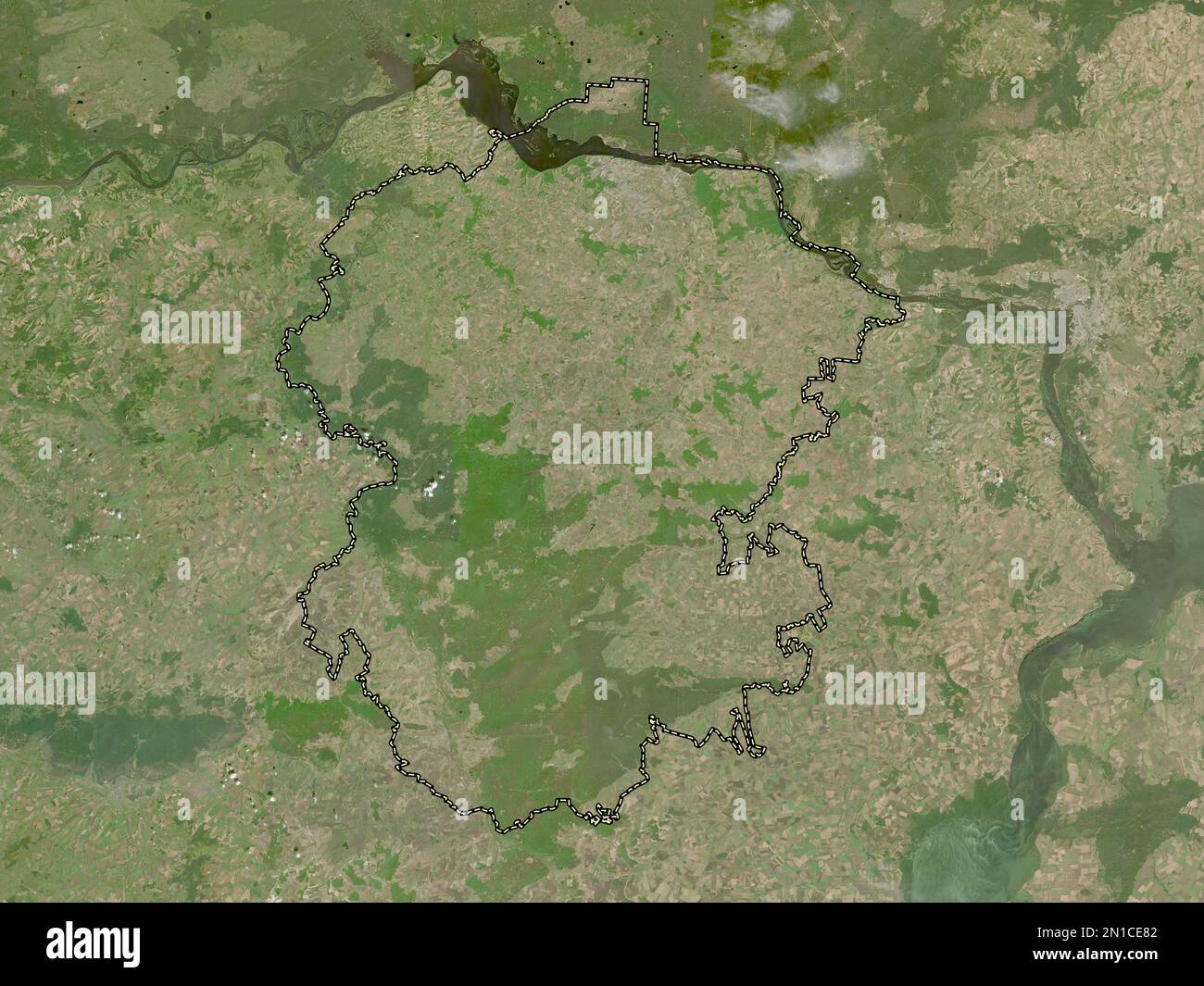 Chuvash, republic of Russia. Low resolution satellite map Stock Photo ...