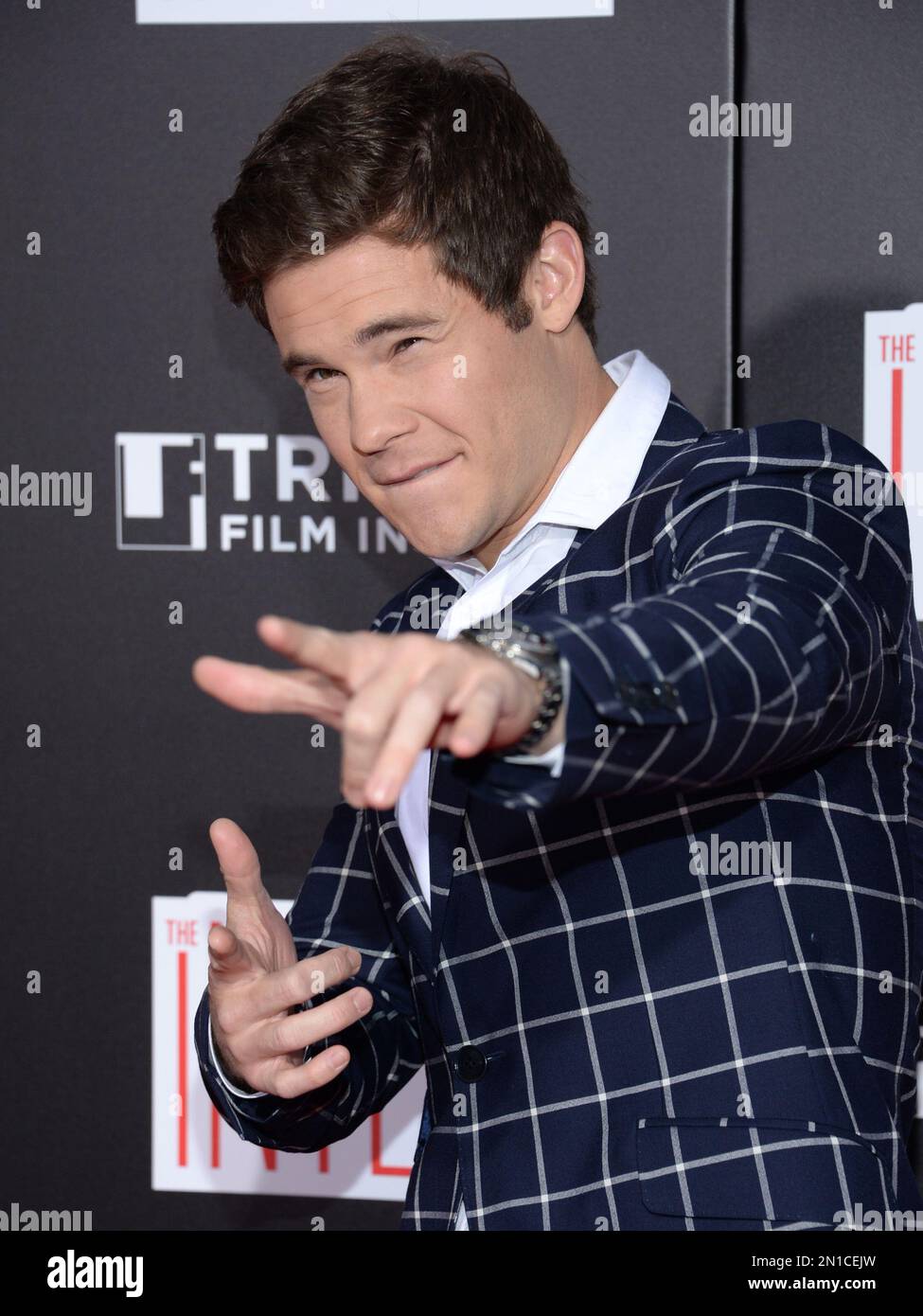 Adam DeVine attends the premiere of "The Intern" at the Ziegfeld ...