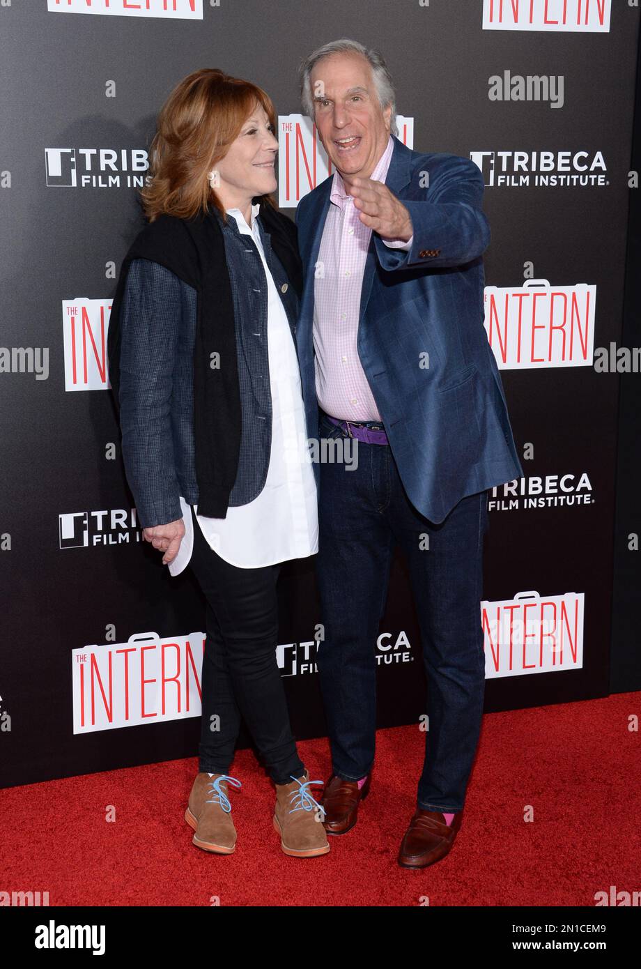 Stacey Weitzman, left, and Henry Winkler attend the premiere of "The ...