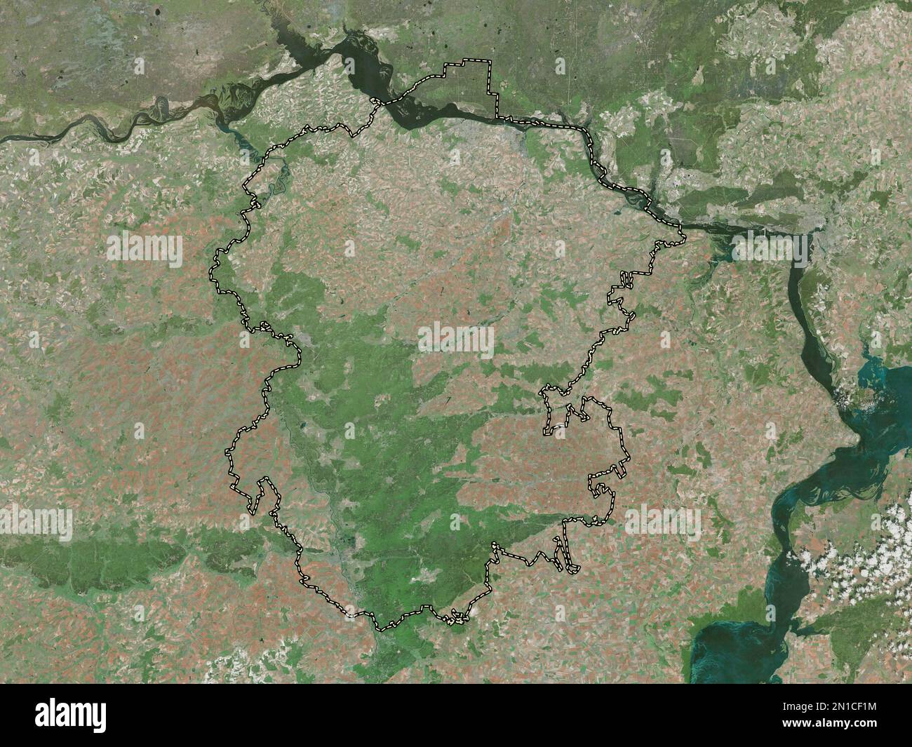 Chuvash, republic of Russia. High resolution satellite map Stock Photo ...
