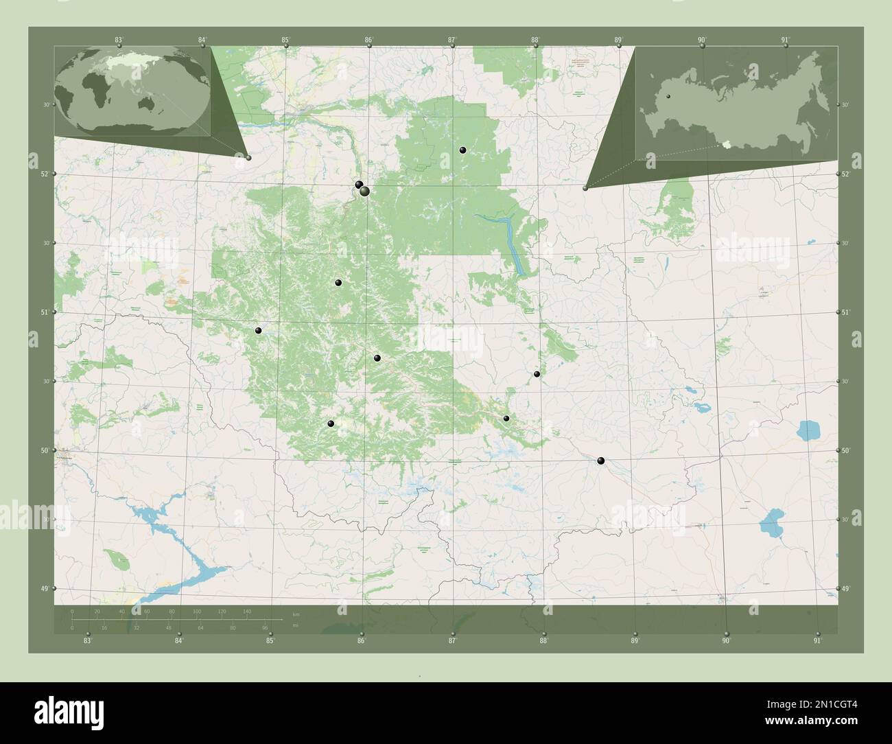 Map of altay hi-res stock photography and images - Alamy