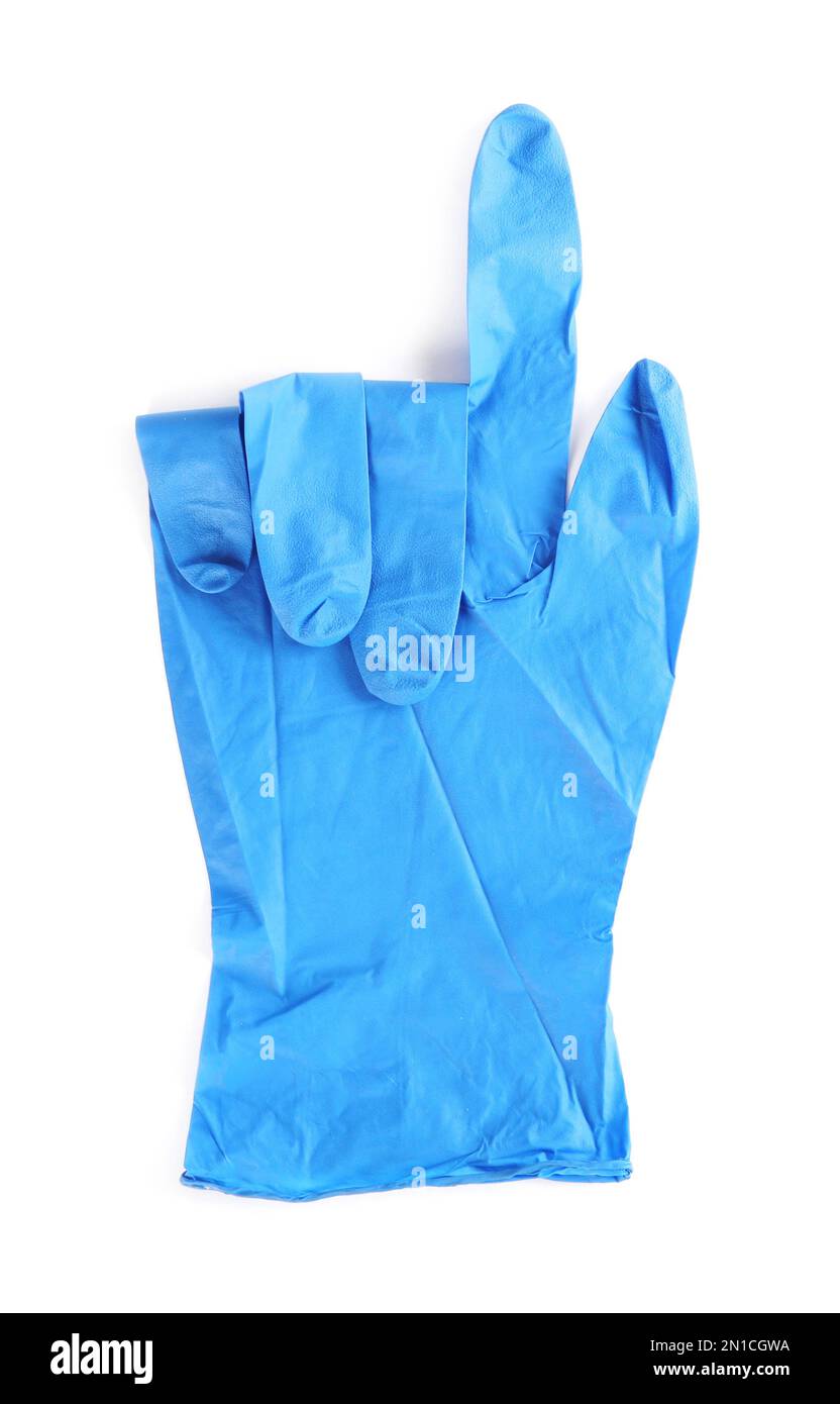 Top view blue glove Cut Out Stock Images & Pictures - Alamy