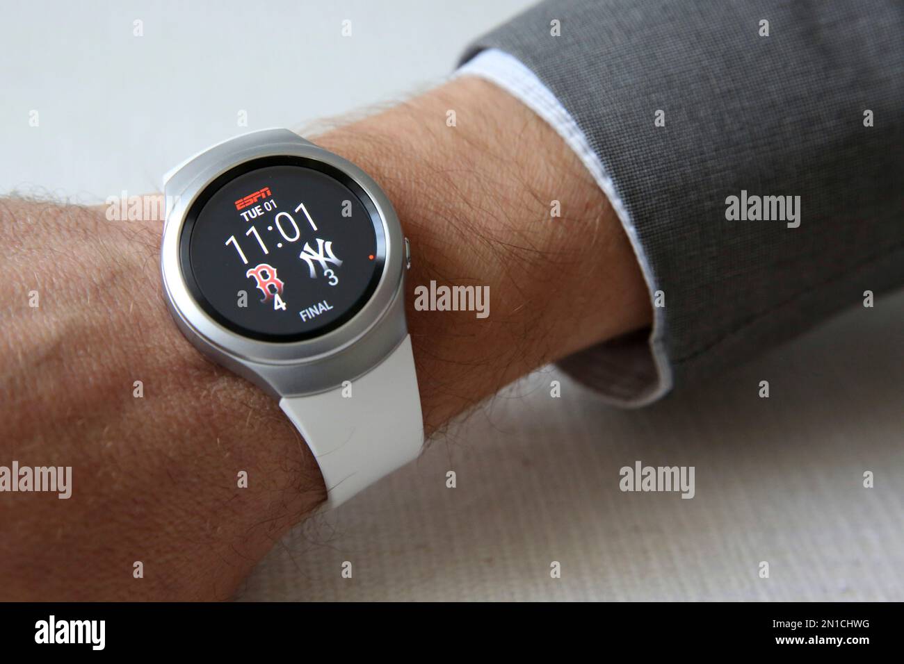 This Tuesday, Sept. 1, 2015, photo shows the ESPN application on ...