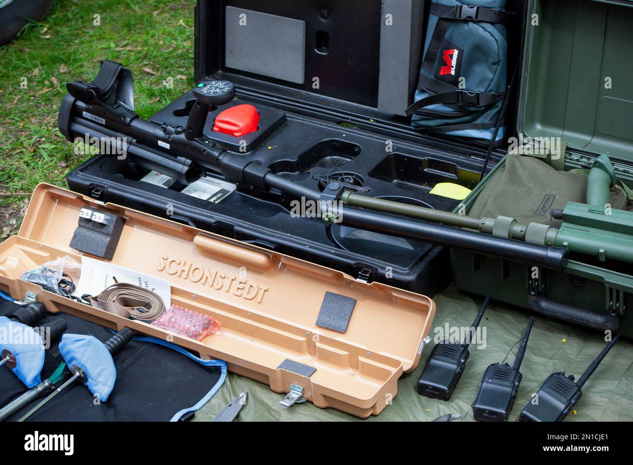 Miner military sapper equipment for demining. Mine detector SCHONSTEDT ...