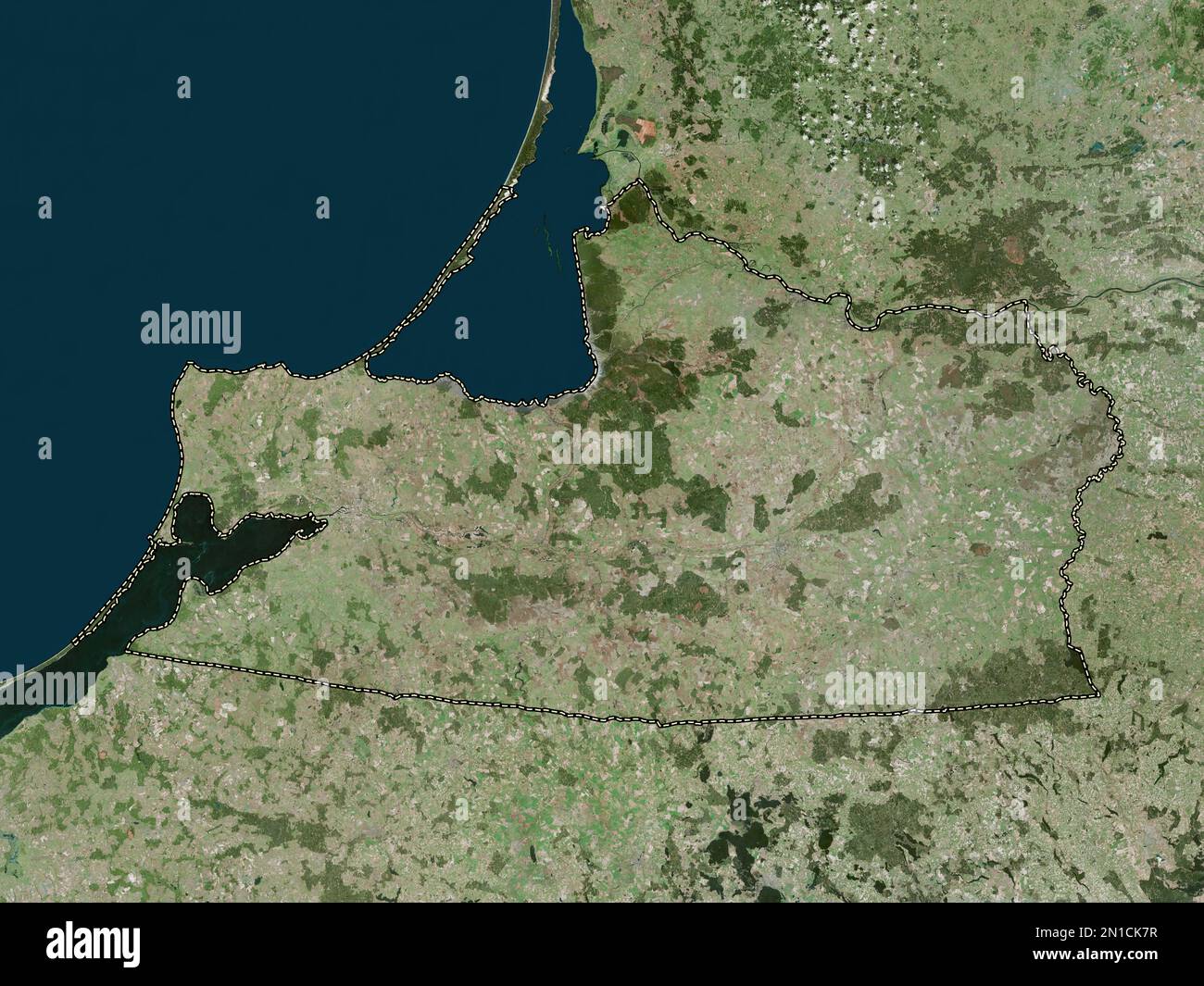 Kaliningrad, region of Russia. High resolution satellite map Stock ...