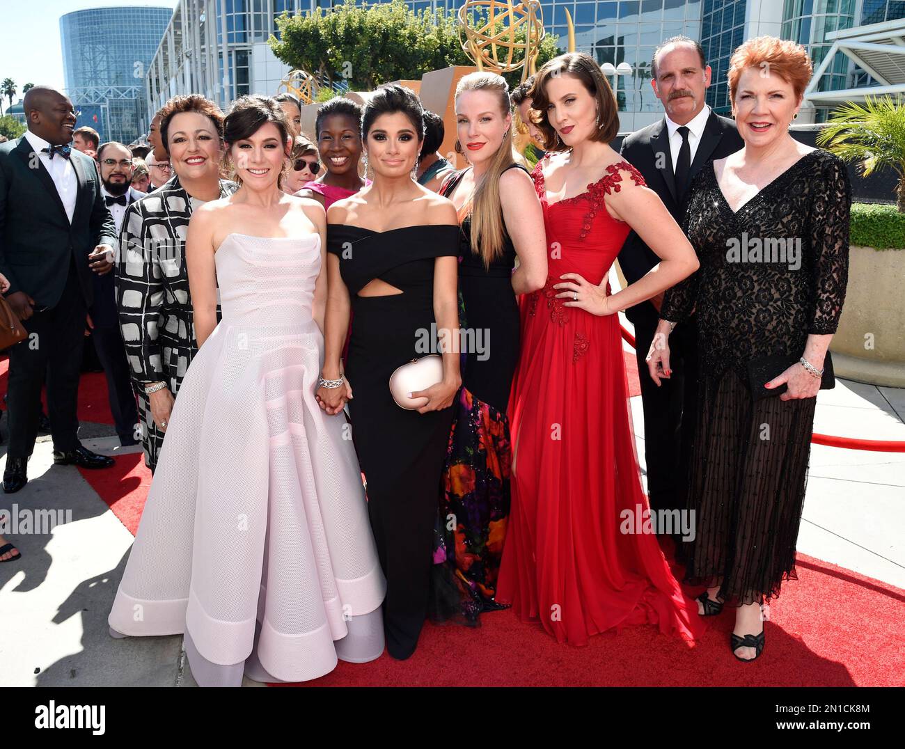 Barbara Rosenblat, from left, Yael Stone, Abigail Savage, Lolita Foster ...