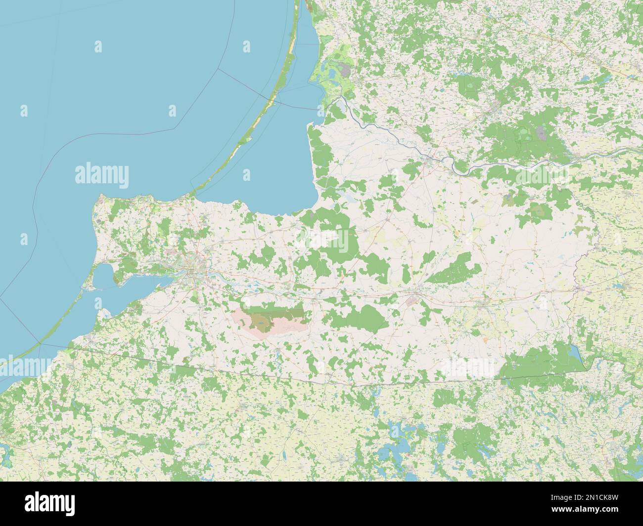 Kaliningrad, region of Russia. Open Street Map Stock Photo - Alamy