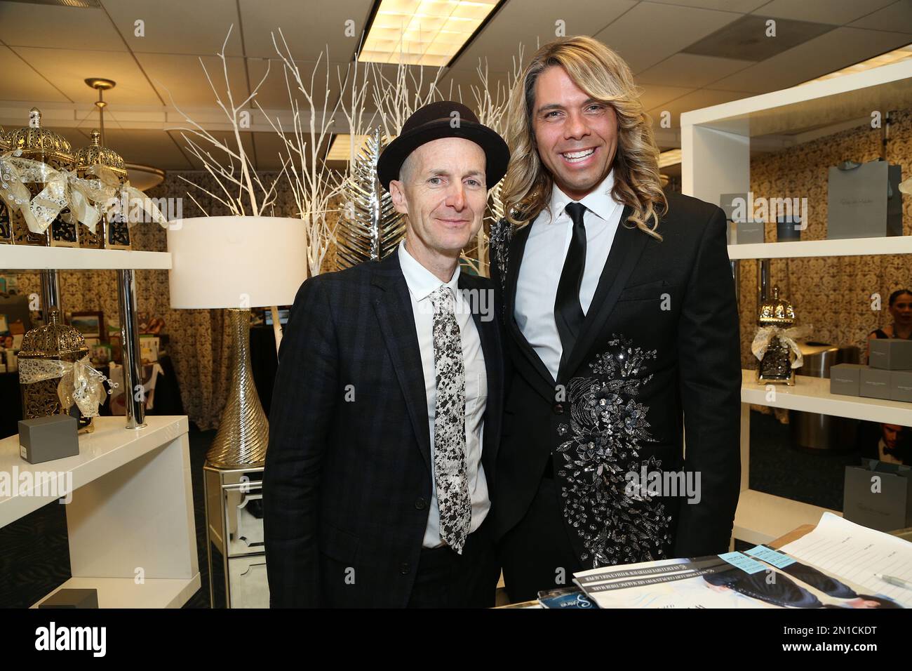 Actor Denis O'Hare, left, and Sparkle Josh Johnson at the Backstage ...