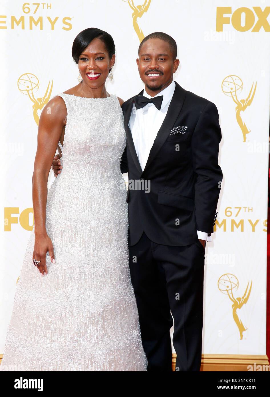 Regina King, left, and Ian Alexander Jr. arrive at the 67th Primetime ...