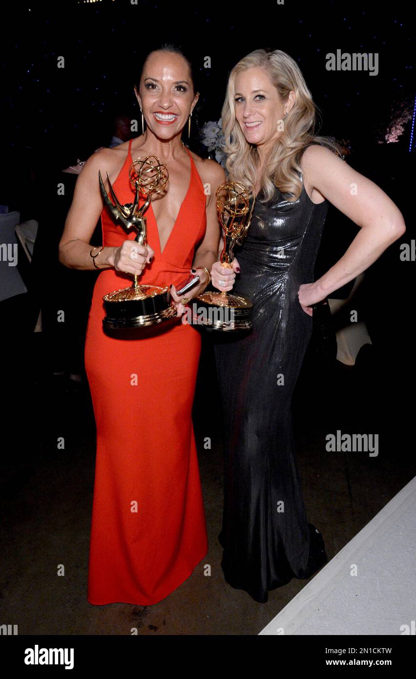 Michelle McNulty, left, and Amanda Zucker attend the Governors Ball for ...