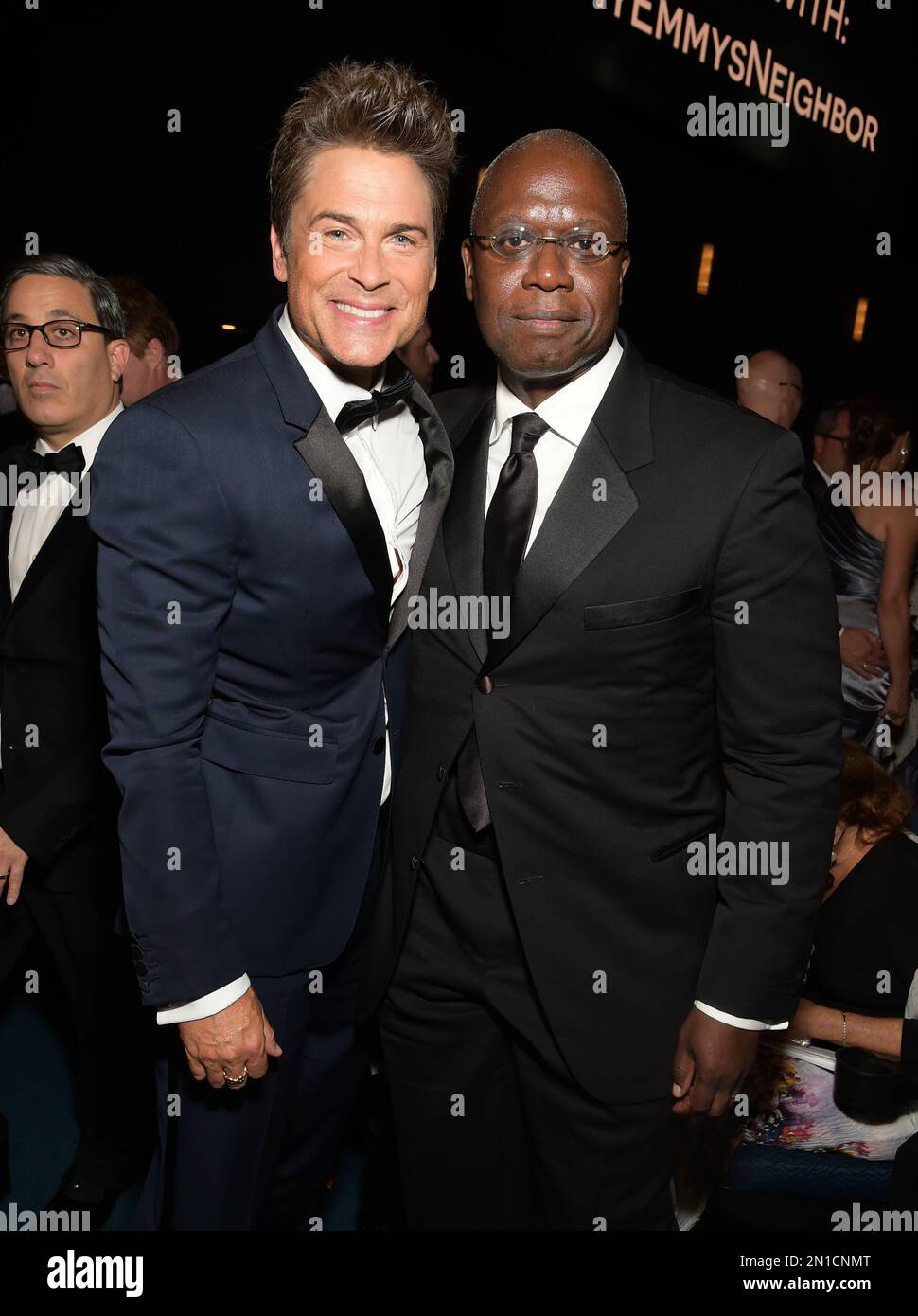 EXCLUSIVE - Rob Lowe, left, and Andre Braugher attend the 67th ...
