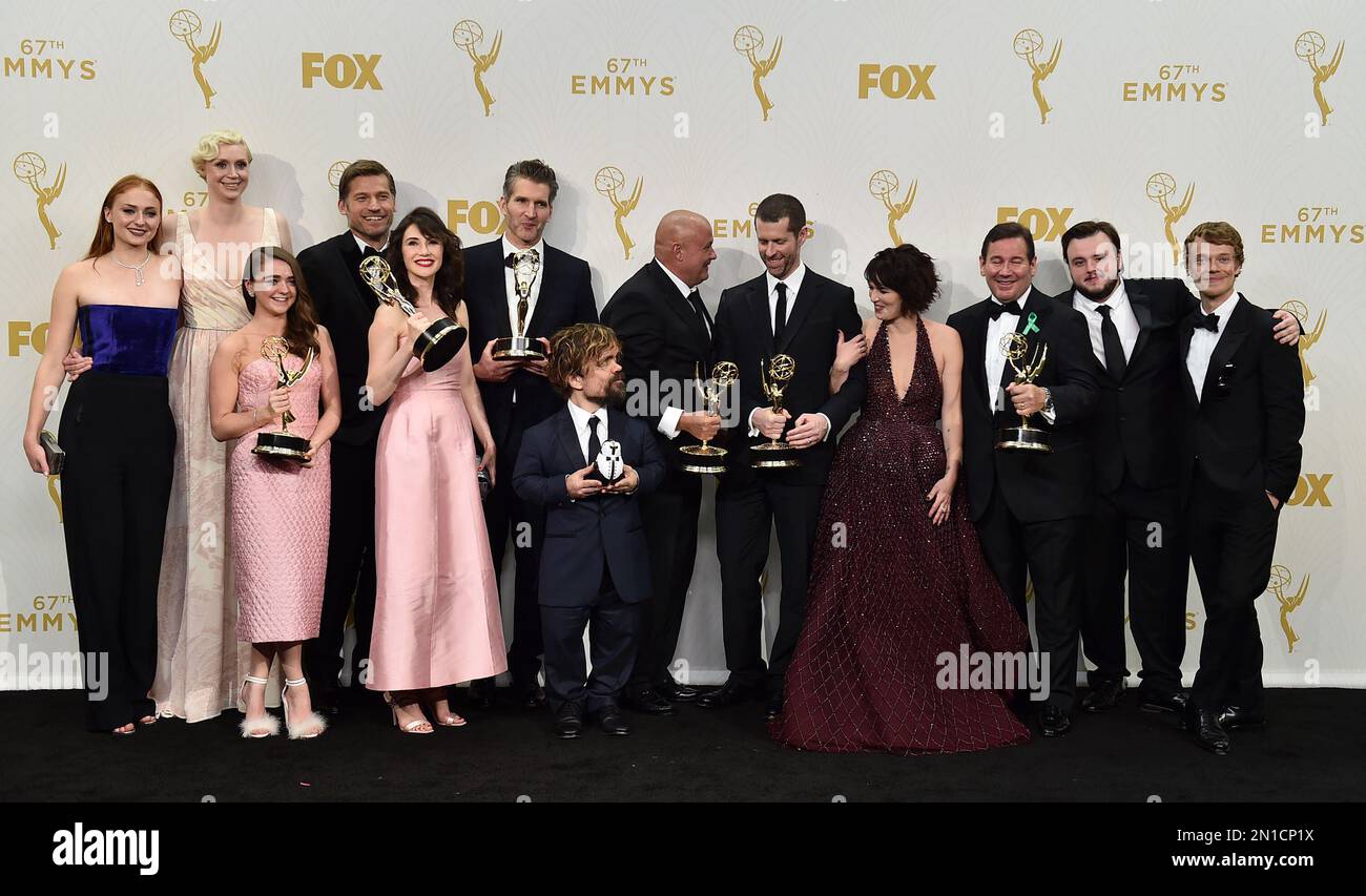 The cast and crew of "Game of Thrones", winners of the award for ...