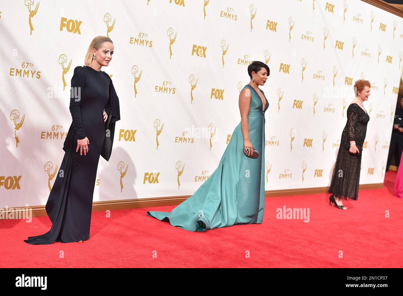 From left, Taryn Manning, Selenis Leyva and Beth Fowler arrive at the ...