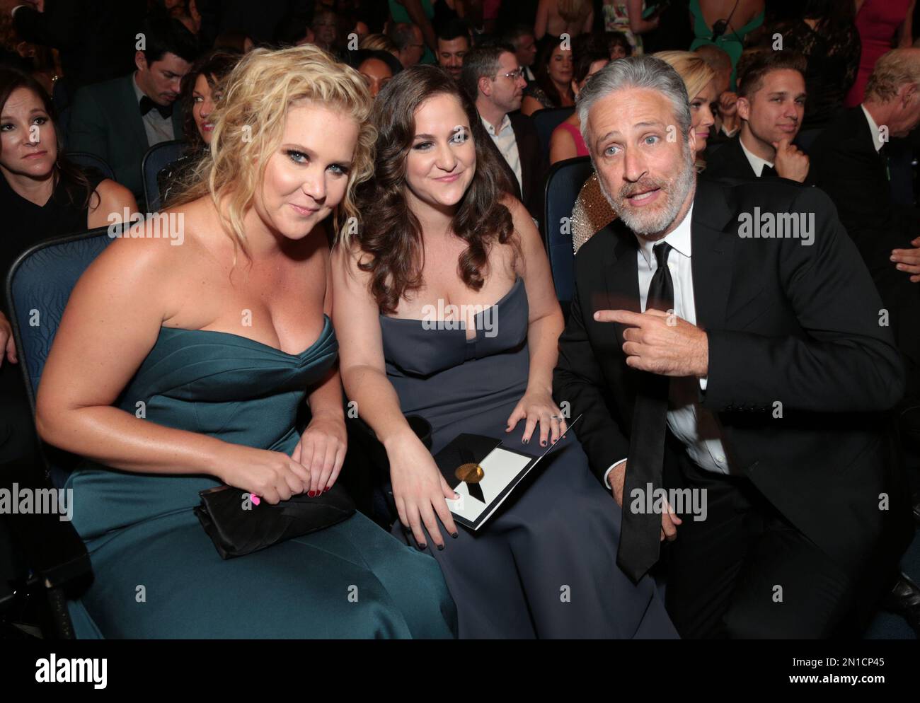EXCLUSIVE - Amy Schumer, and from left, Kim Caramele, and Jon Stewart ...