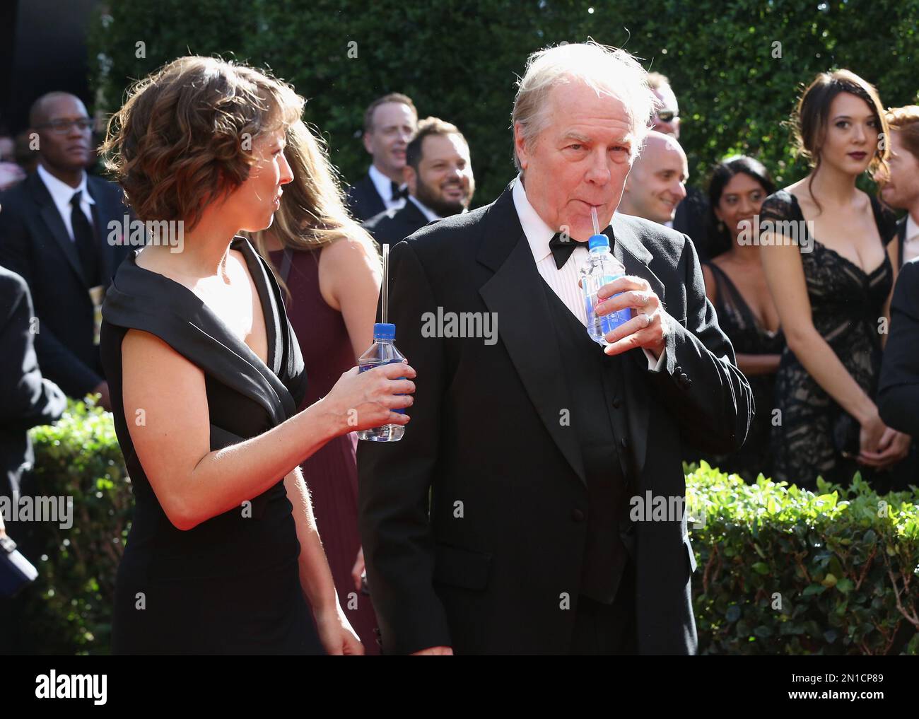 Anna Geisslinger, left, and Michael McKean arrive at the 67th Primetime ...