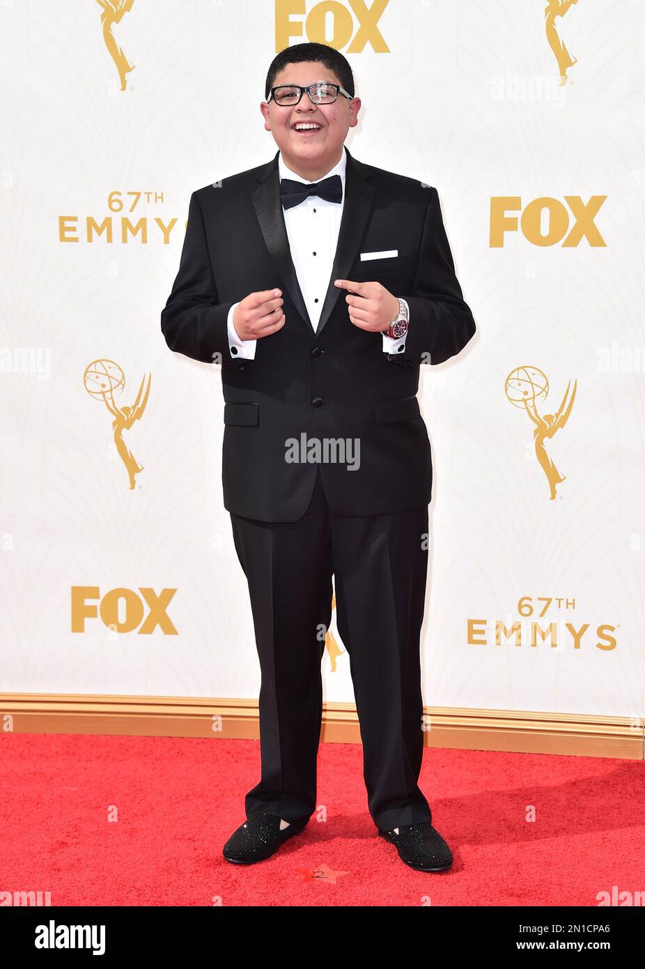 Rico Rodriguez arrives at the 67th Primetime Emmy Awards on Sunday ...