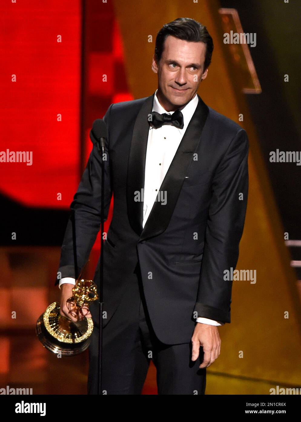 Jon Hamm accepts the award for outstanding lead actor in a drama series ...