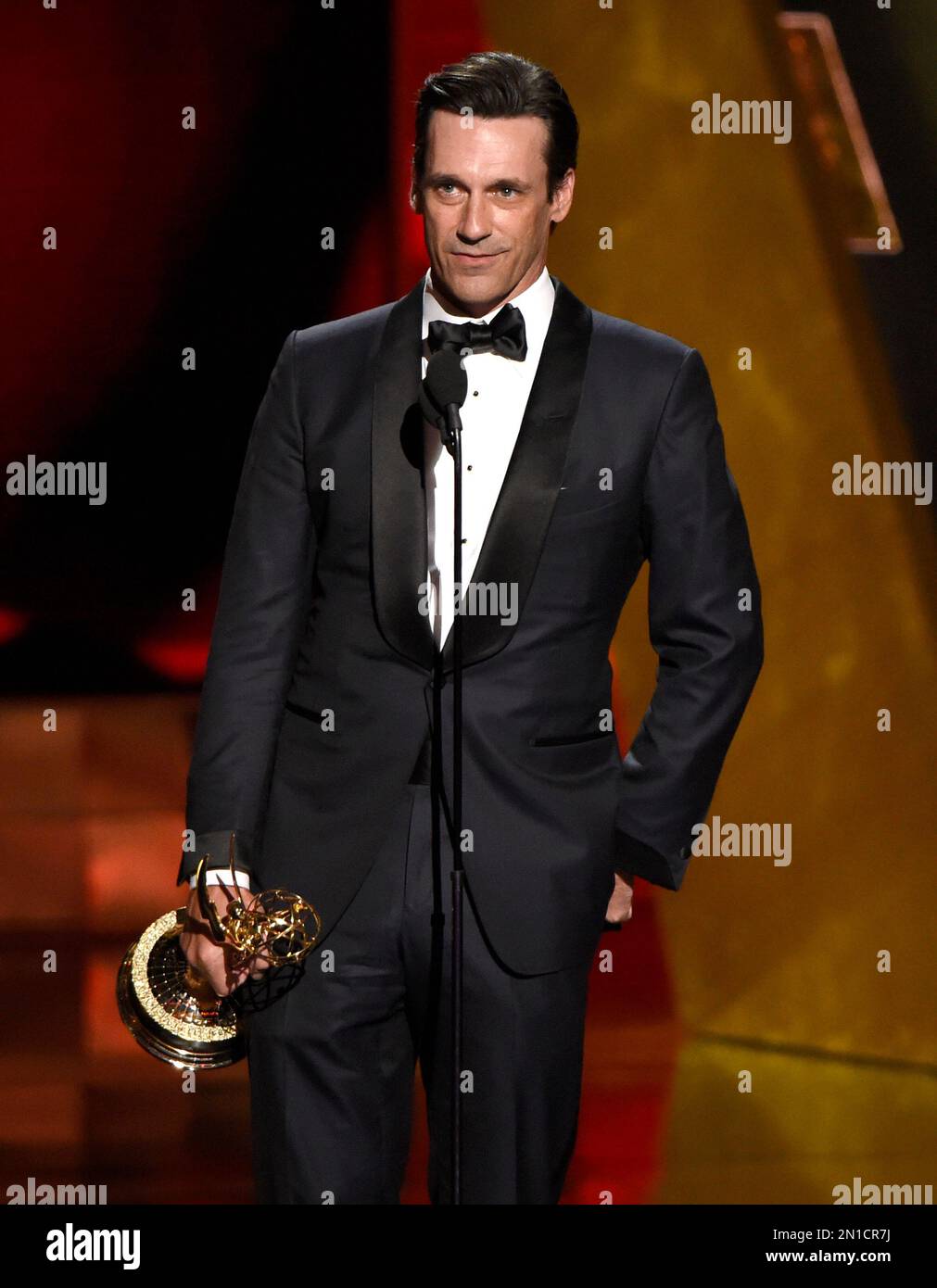 Jon Hamm accepts the award for outstanding lead actor in a drama series ...