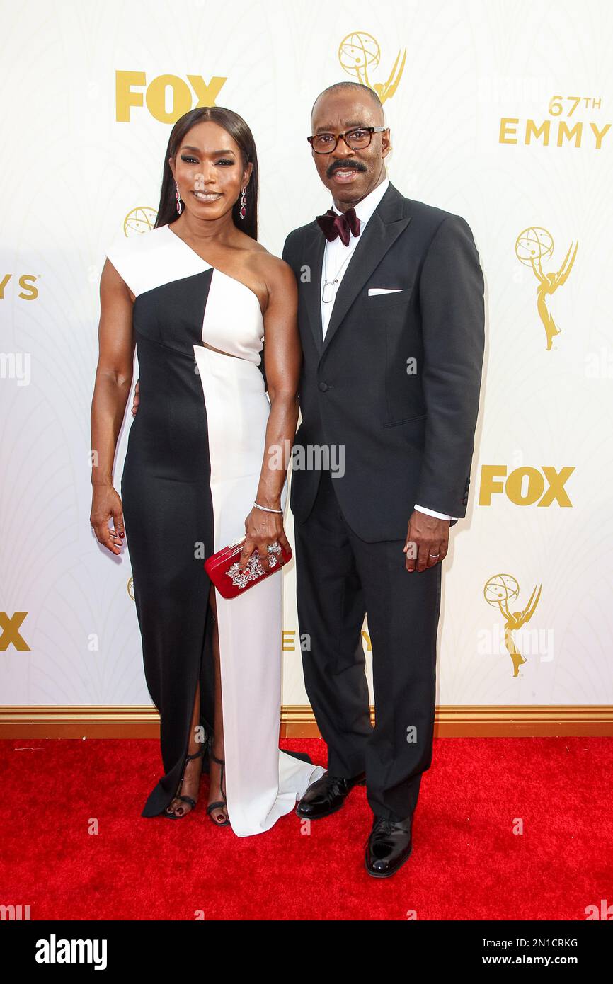 Angela Bassett, left, and Courtney B. Vance arrive at the 67th ...