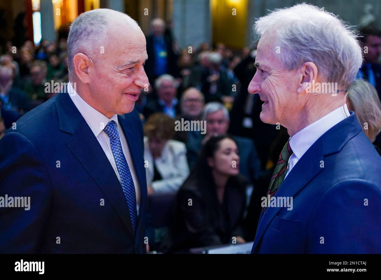 Oslo 20230206.Mircea Geoană, Deputy Secretary General of NATO (left ...
