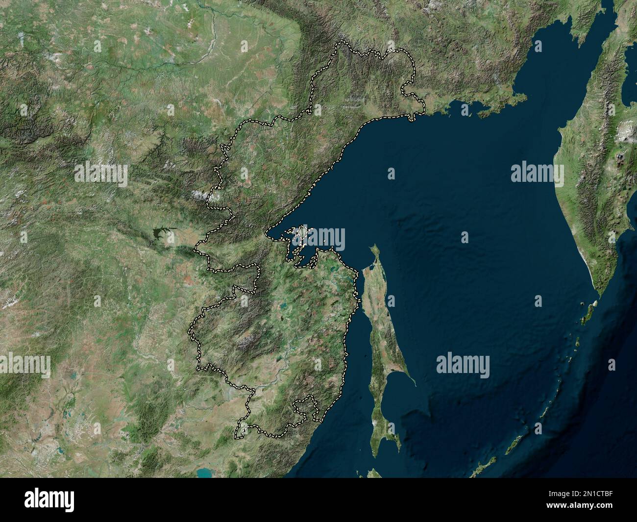 Khabarovsk, territory of Russia. High resolution satellite map Stock ...