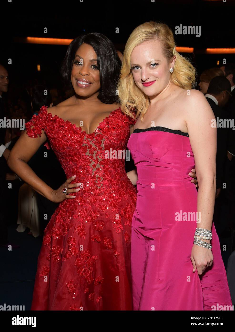 EXCLUSIVE - Niecy Nash, left, and Elisabeth Moss attend the 67th ...