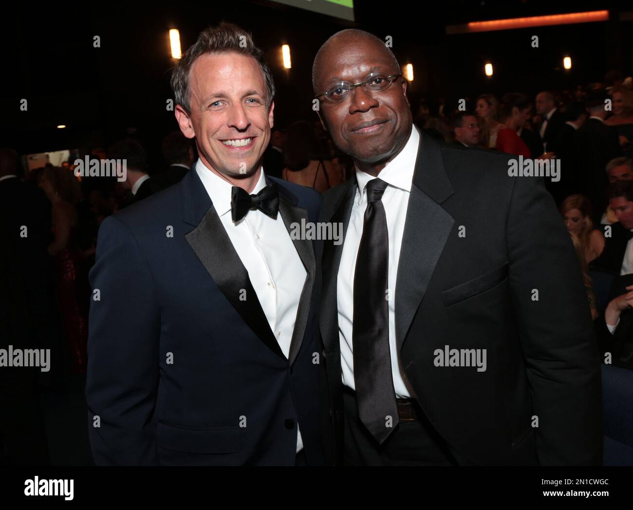 EXCLUSIVE - Seth Meyers, left, and Andre Braugher attend the 67th ...