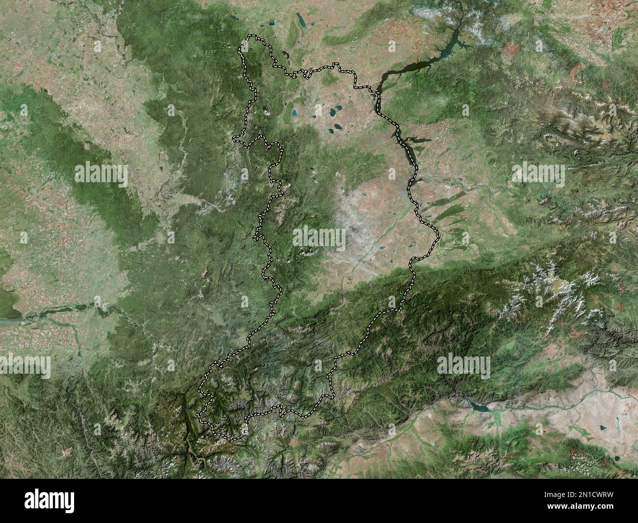 Khakass, republic of Russia. High resolution satellite map Stock Photo ...