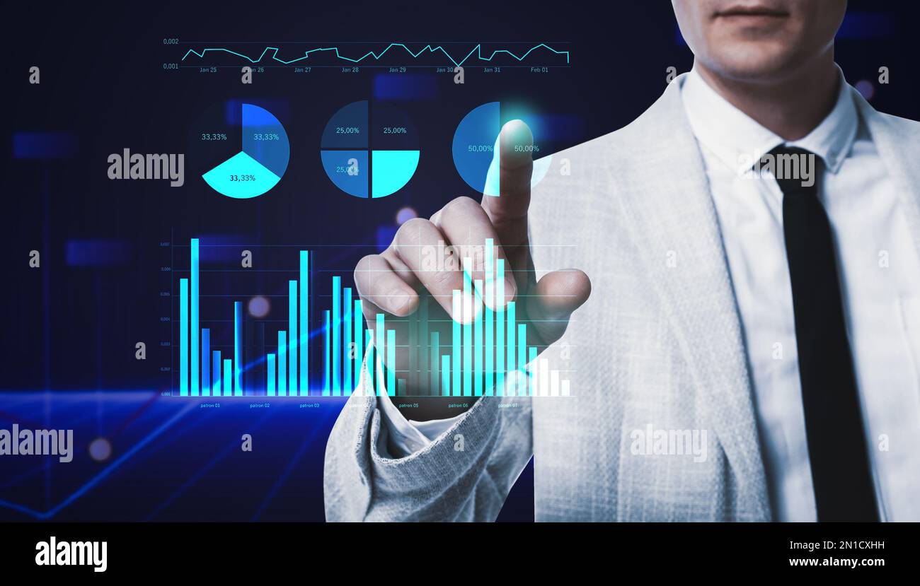 Business graphs kpi metrics on hi-res stock photography and images - Alamy