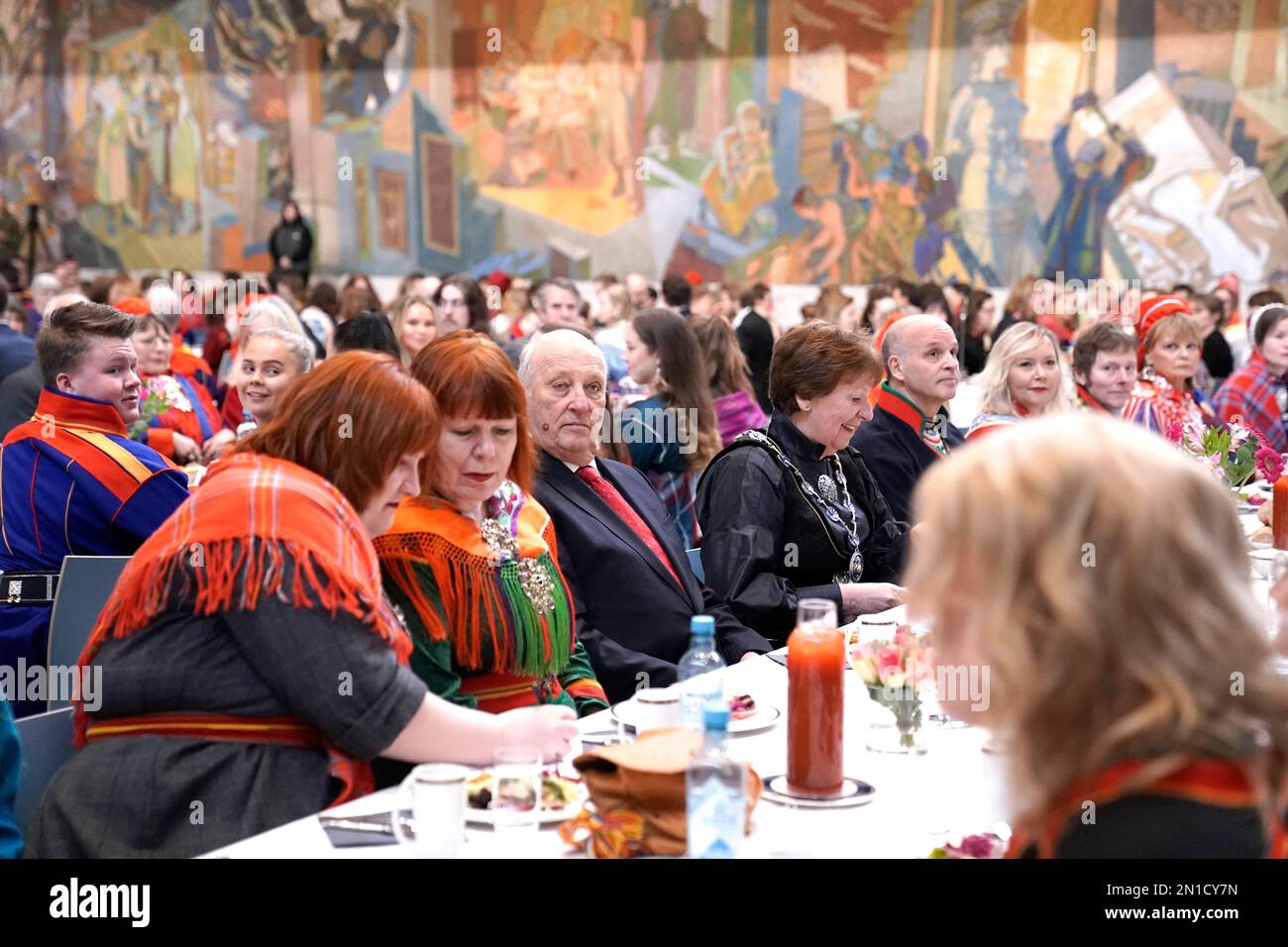 Oslo 20230206.His Majesty the King during the commemoration of the Sami ...