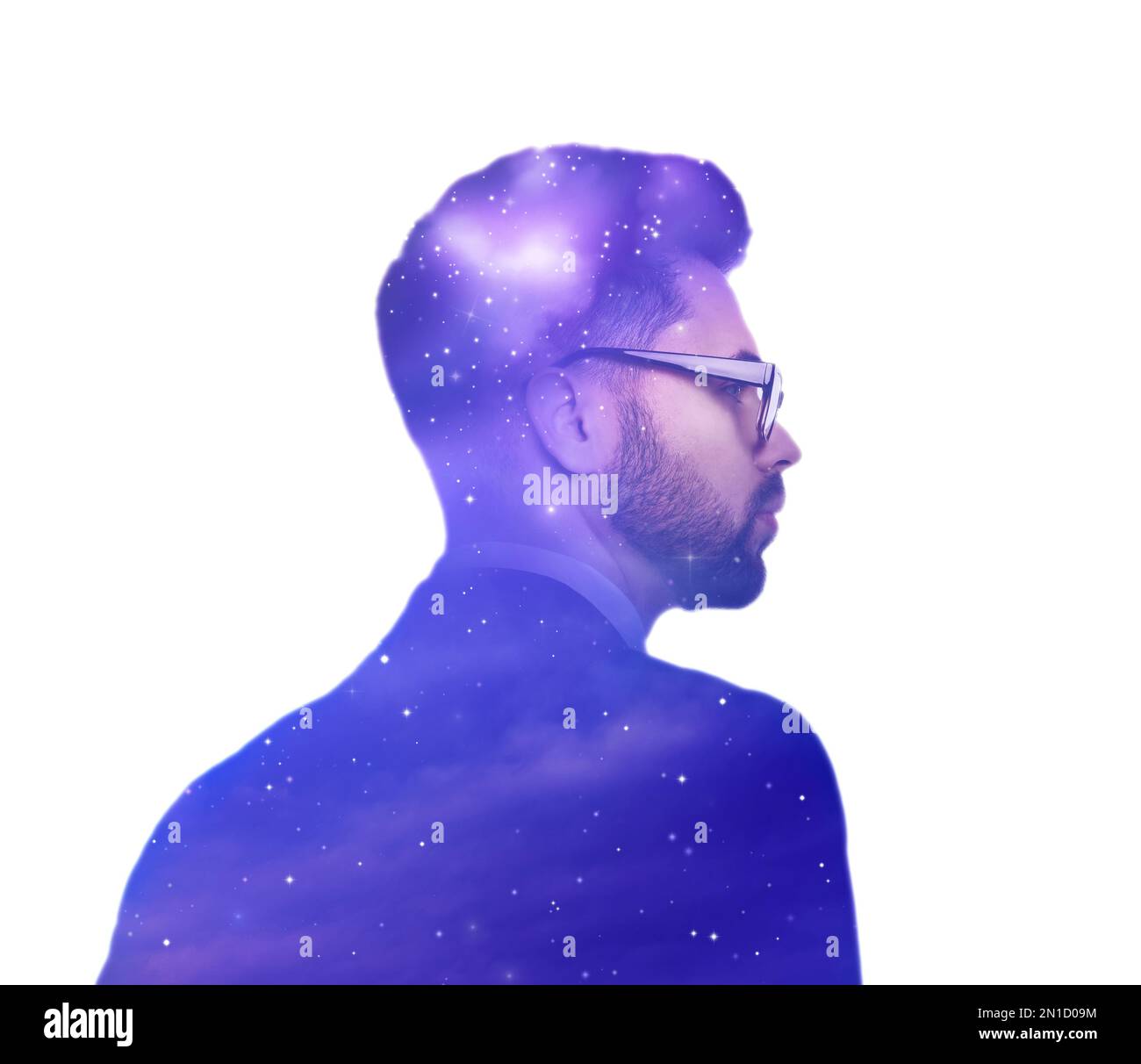 Universe hidden in human, mindfulness, imagination, ideas, creativity ...