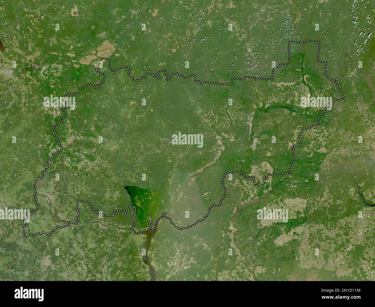 Kostroma, region of Russia. Low resolution satellite map Stock Photo ...