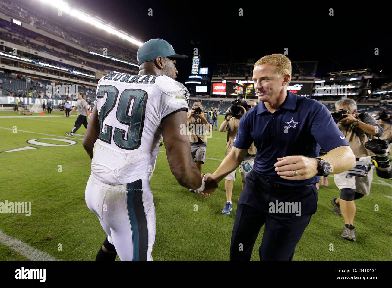 Philadelphia Eagles' DeMarco Murray, left, and Dallas Cowboys head ...