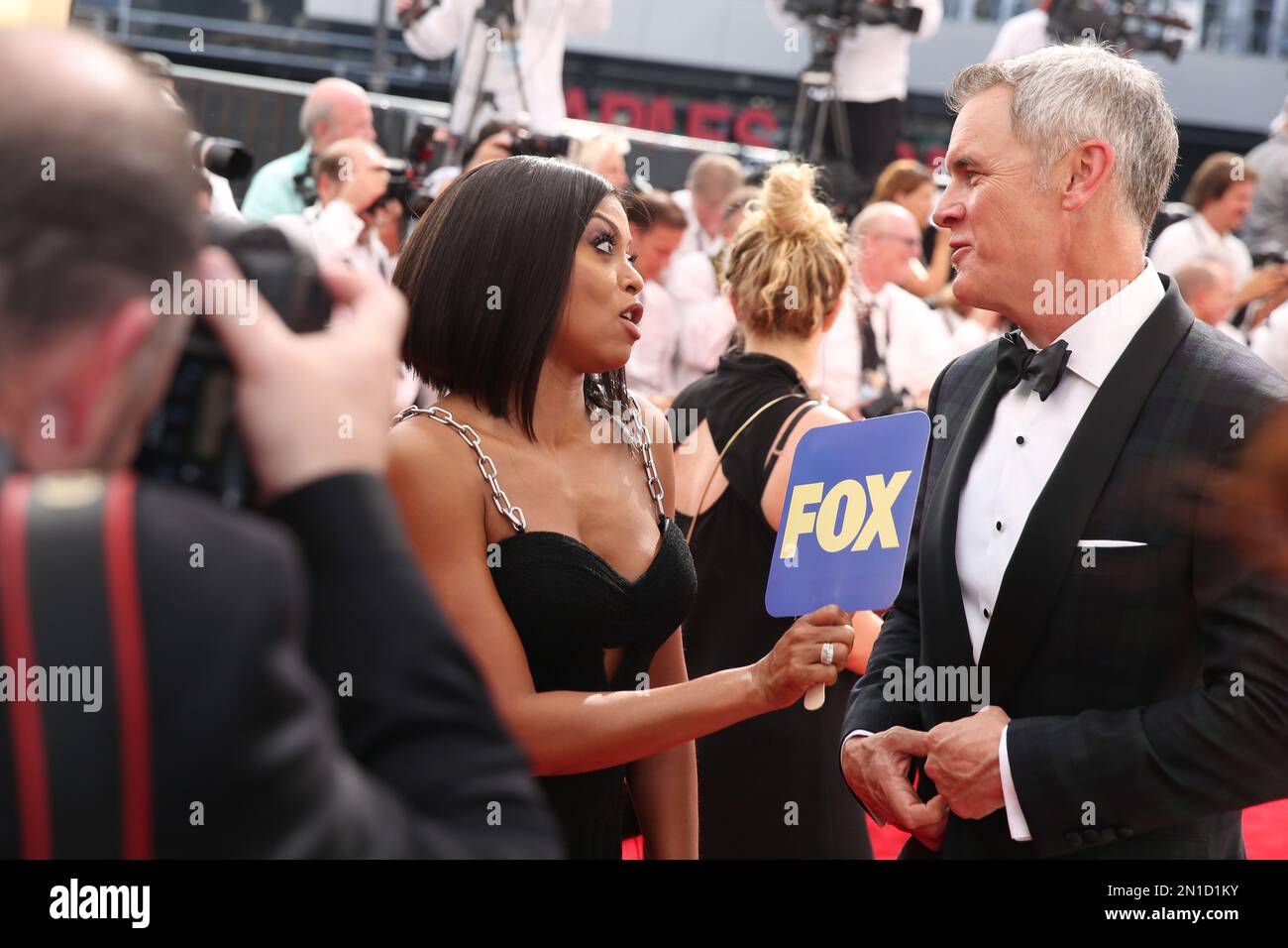 Taraji P. Henson and Mark Moses arrive at the 67th Primetime Emmy ...