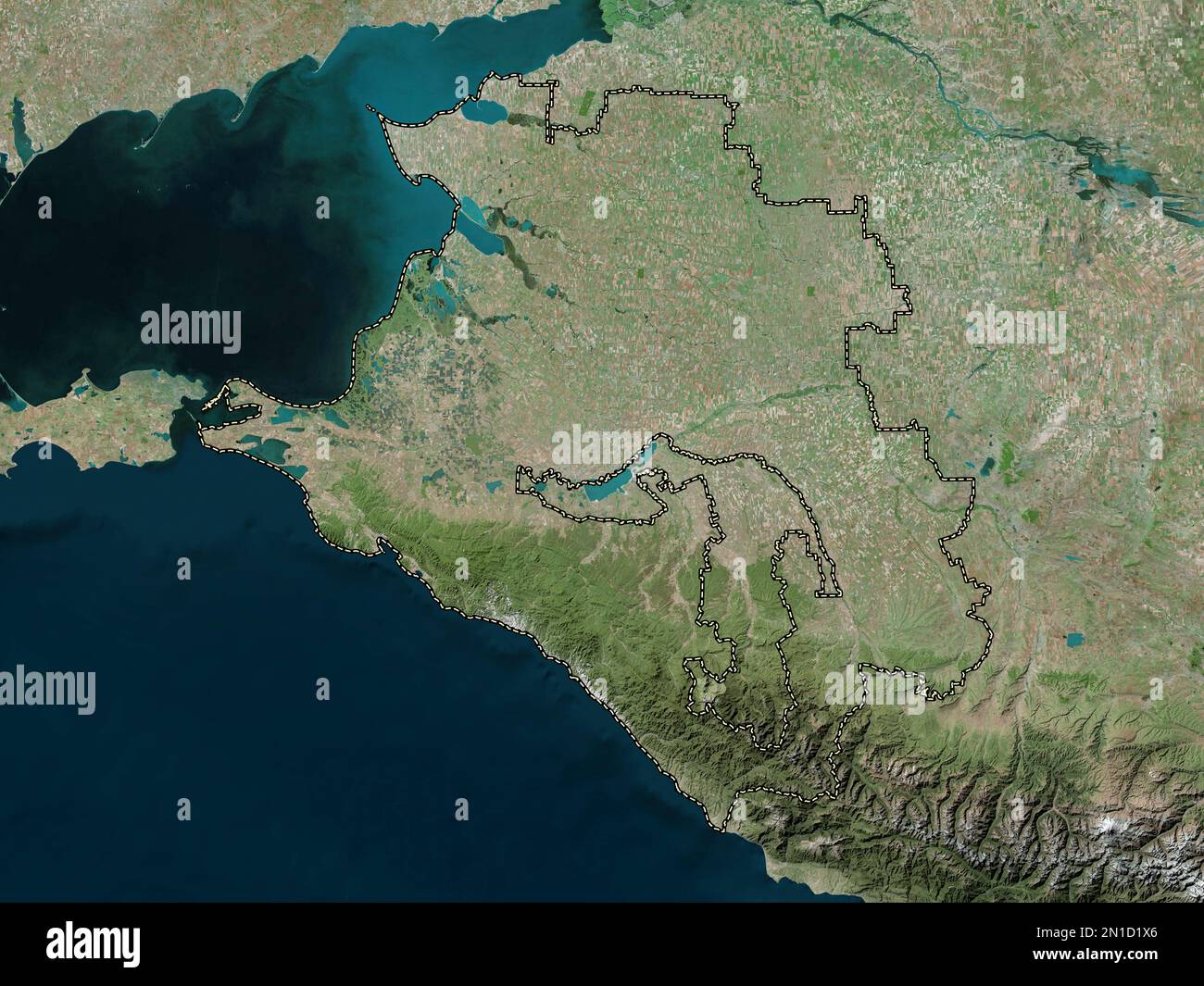 Krasnodar, territory of Russia. High resolution satellite map Stock ...