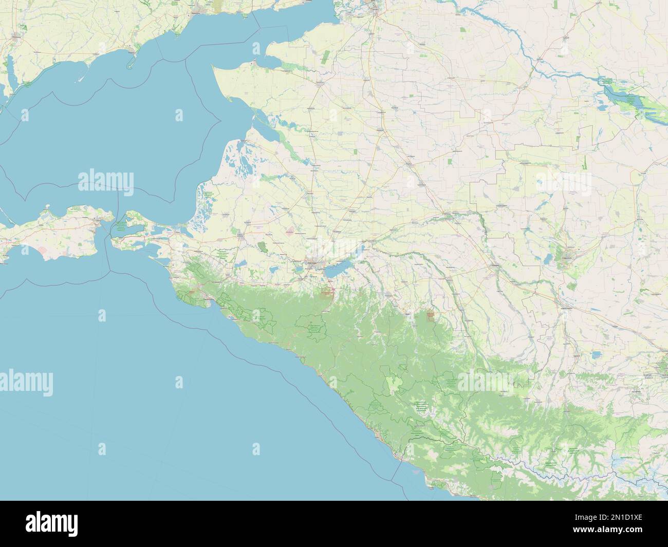 Krasnodar, territory of Russia. Open Street Map Stock Photo - Alamy