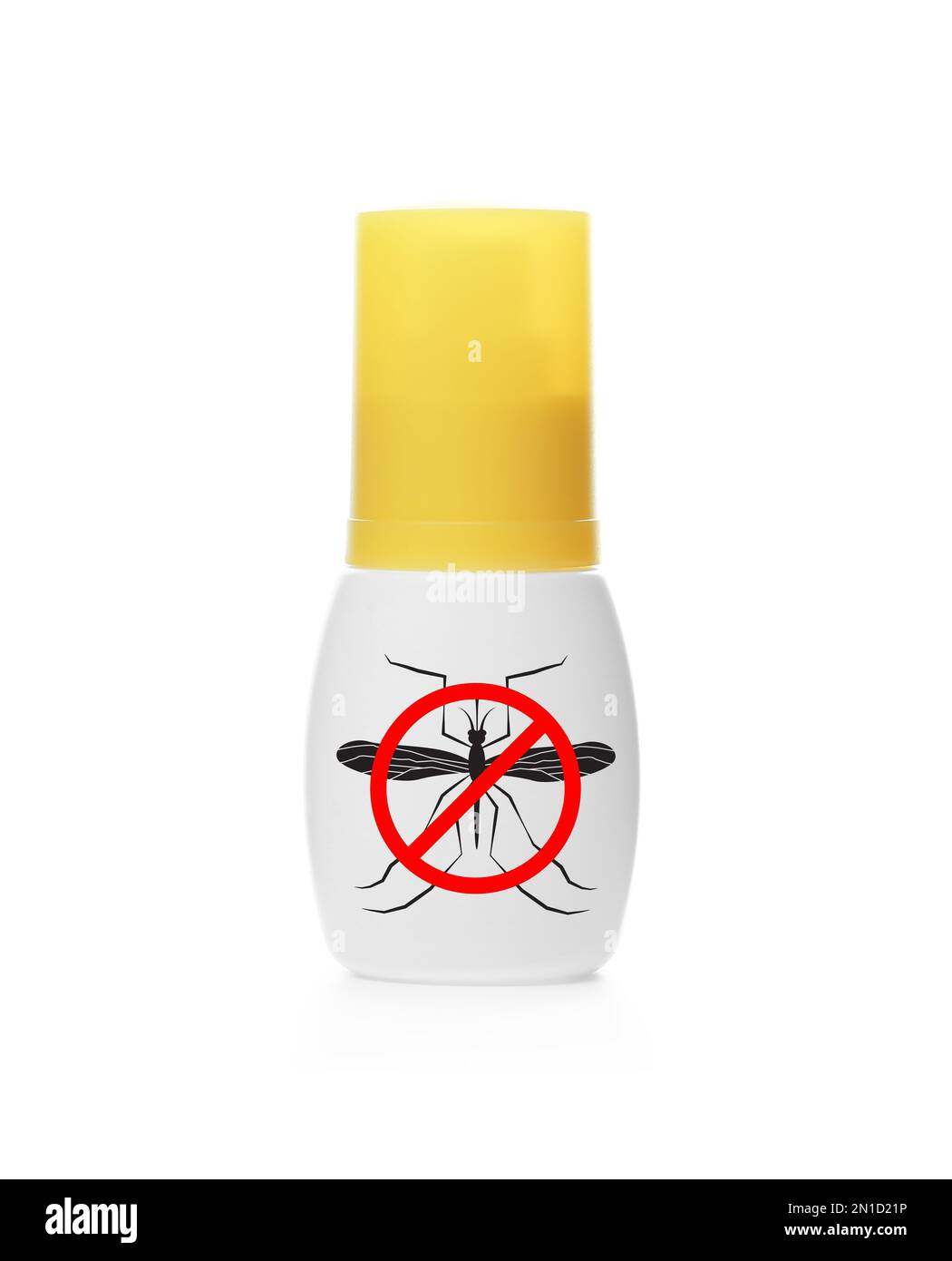Bottle of insect repellent on white background Stock Photo - Alamy