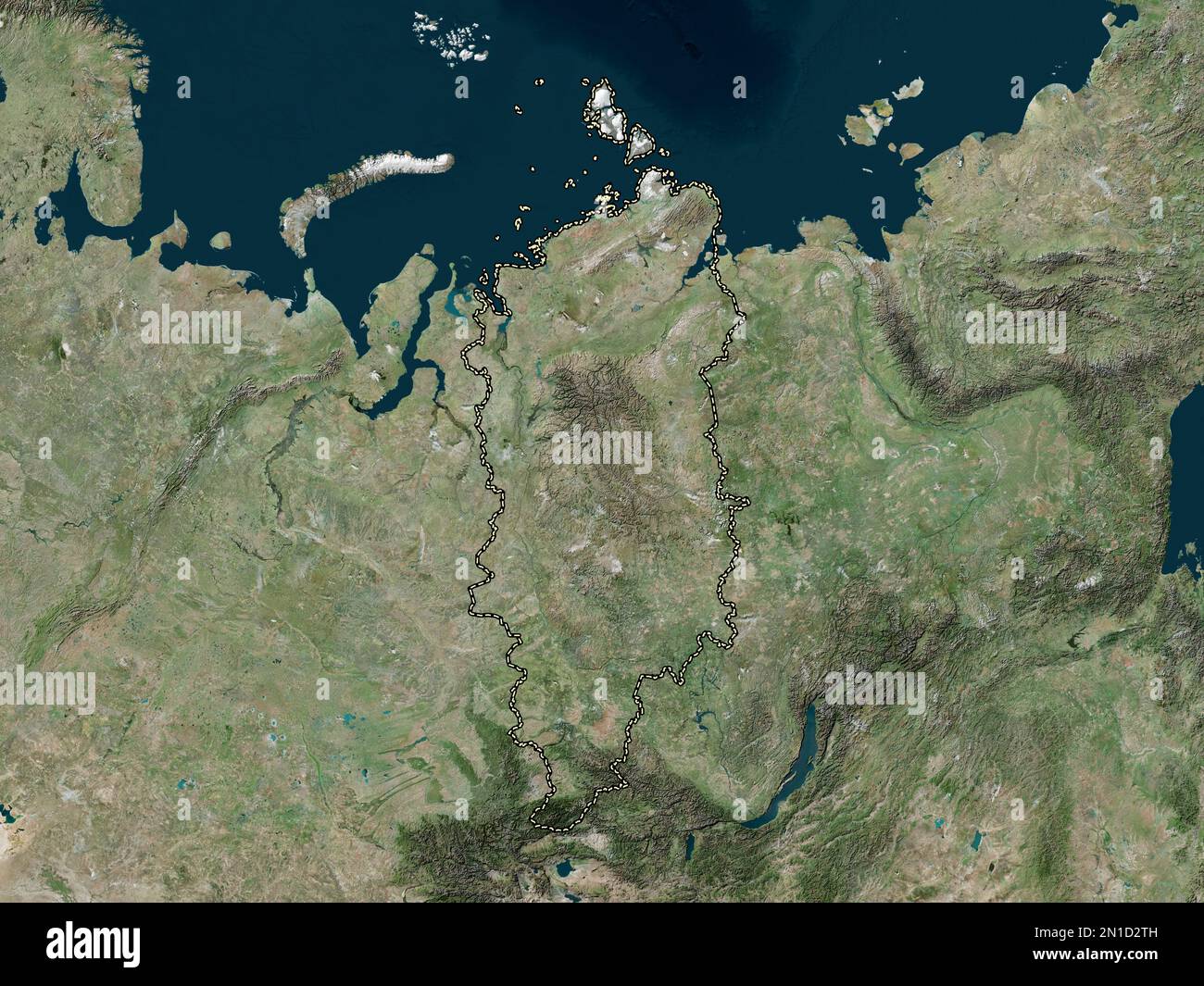 Krasnoyarsk, territory of Russia. High resolution satellite map Stock ...