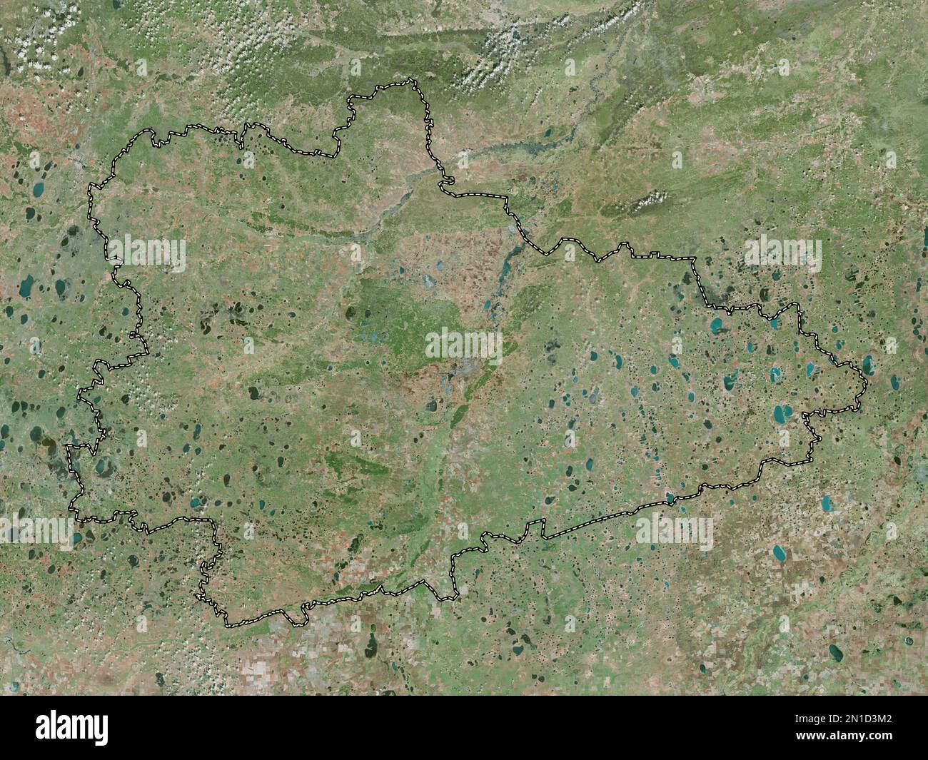 Kurgan, region of Russia. High resolution satellite map Stock Photo - Alamy