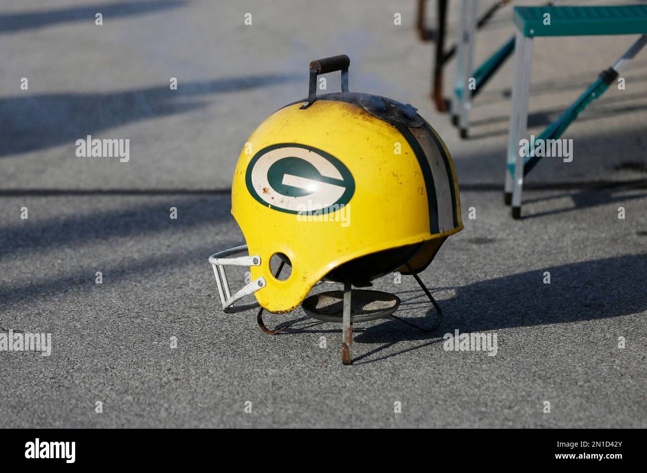 A Green Bay Packers grill is seen in the parking lot before an NFL ...