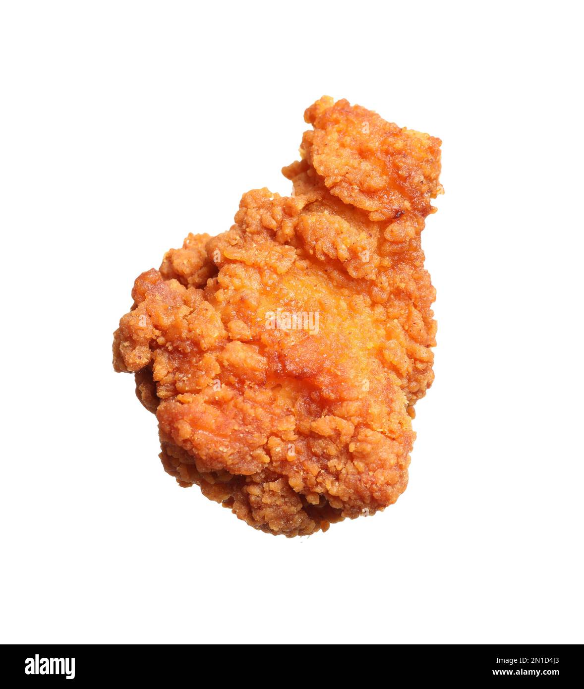 Tasty deep fried chicken piece isolated on white Stock Photo - Alamy