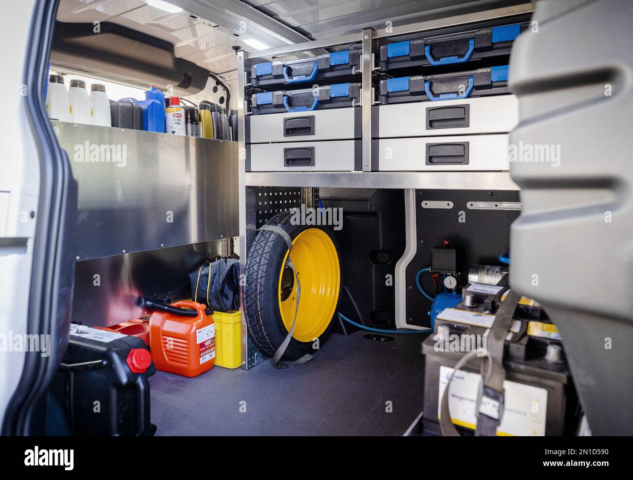 THE HAGUE - Interior of the new electric roadside assistance vehicle ...