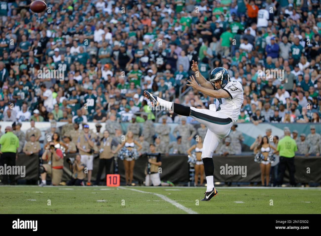 Philadelphia Eagles' Donnie Jones punts during the first half of an NFL ...