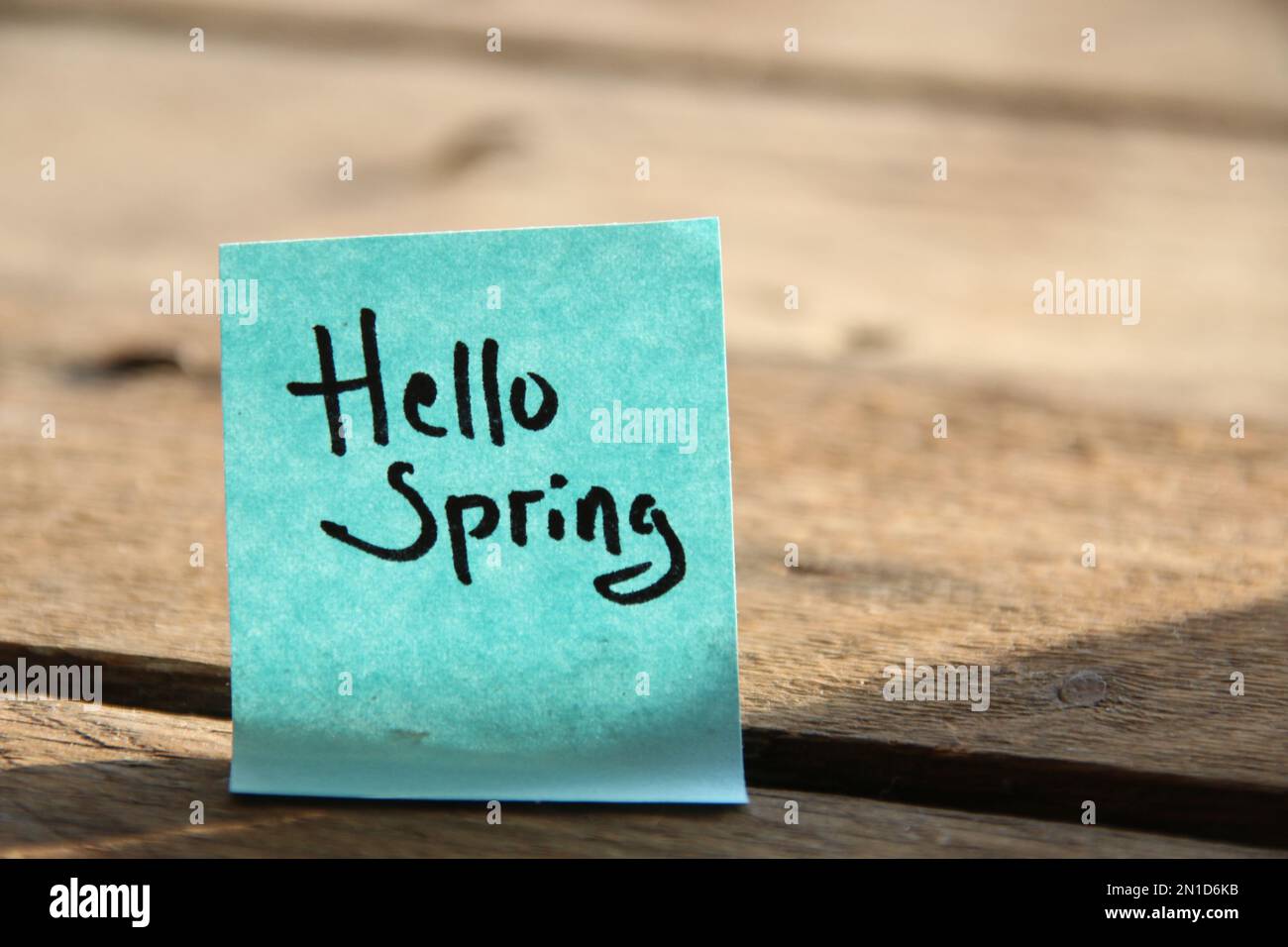 Handwritten hello spring card hi-res stock photography and images - Alamy