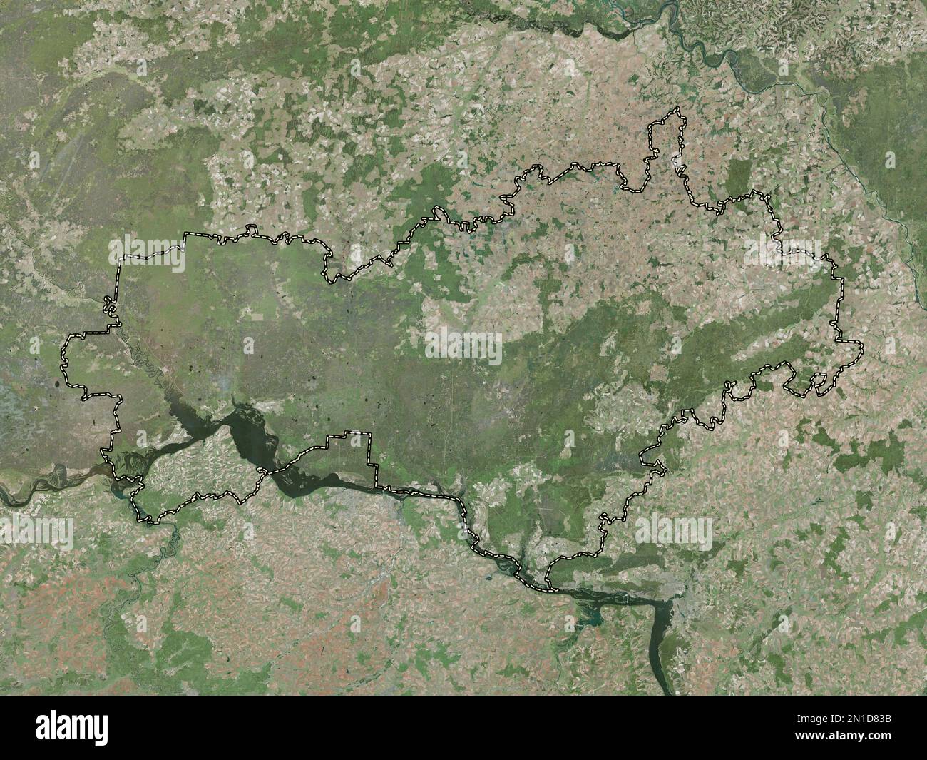 Mariy-El, republic of Russia. High resolution satellite map Stock Photo ...