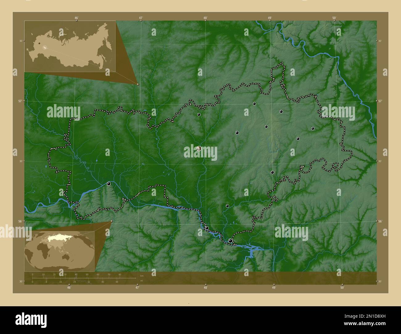 Russia Map With Cities And Rivers