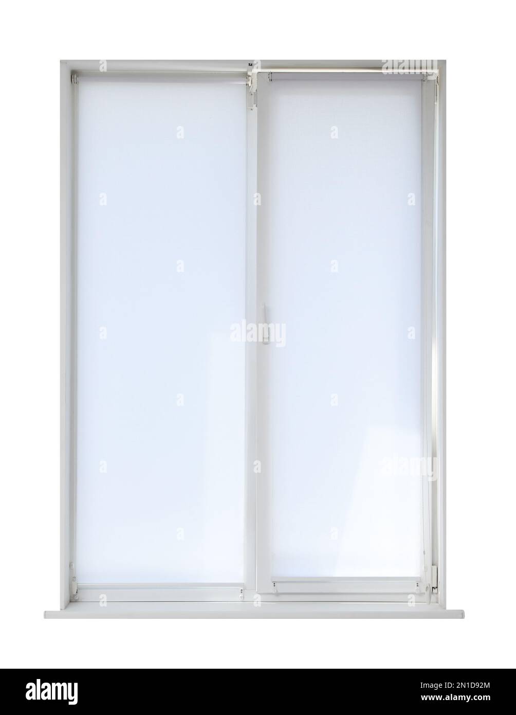 Modern open plastic window on white background Stock Photo - Alamy